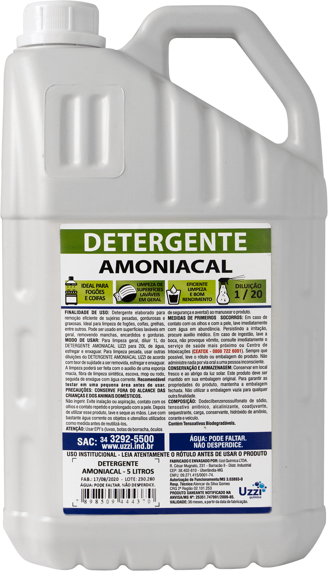 Uzu Clean Detergente Amoniacal Uzu Clean
